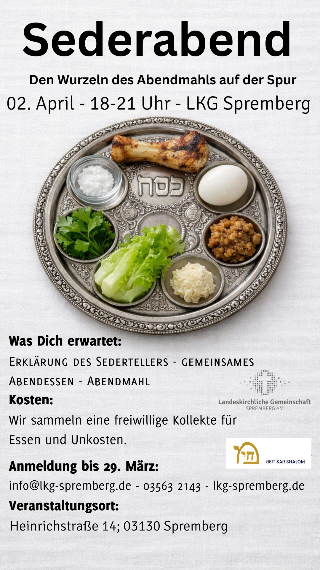 Sederabend – Den Wurzeln des Abendmahls auf der Spur - LKG Spremberg